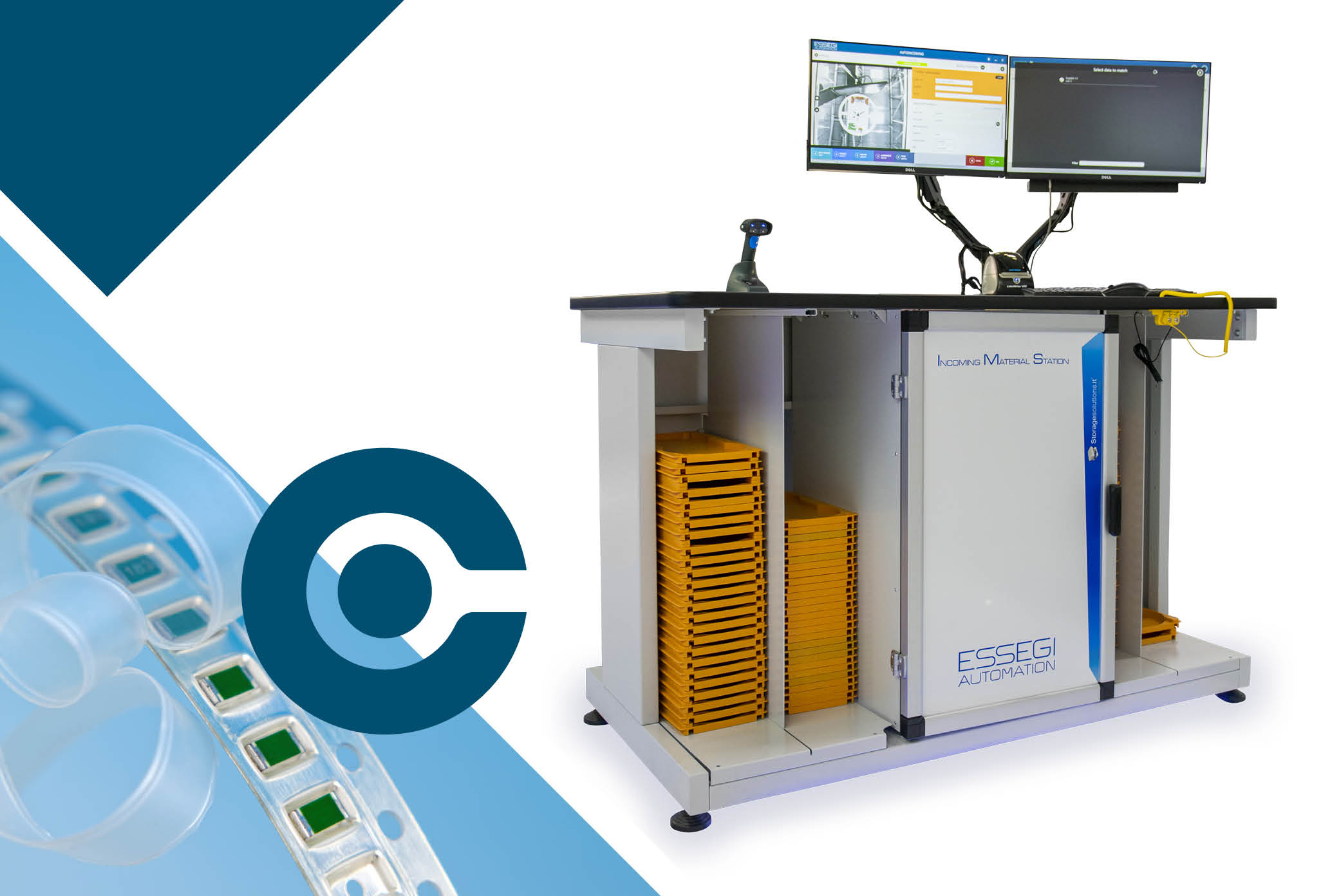 SMD material incoming station storage solutions ISM material incoming