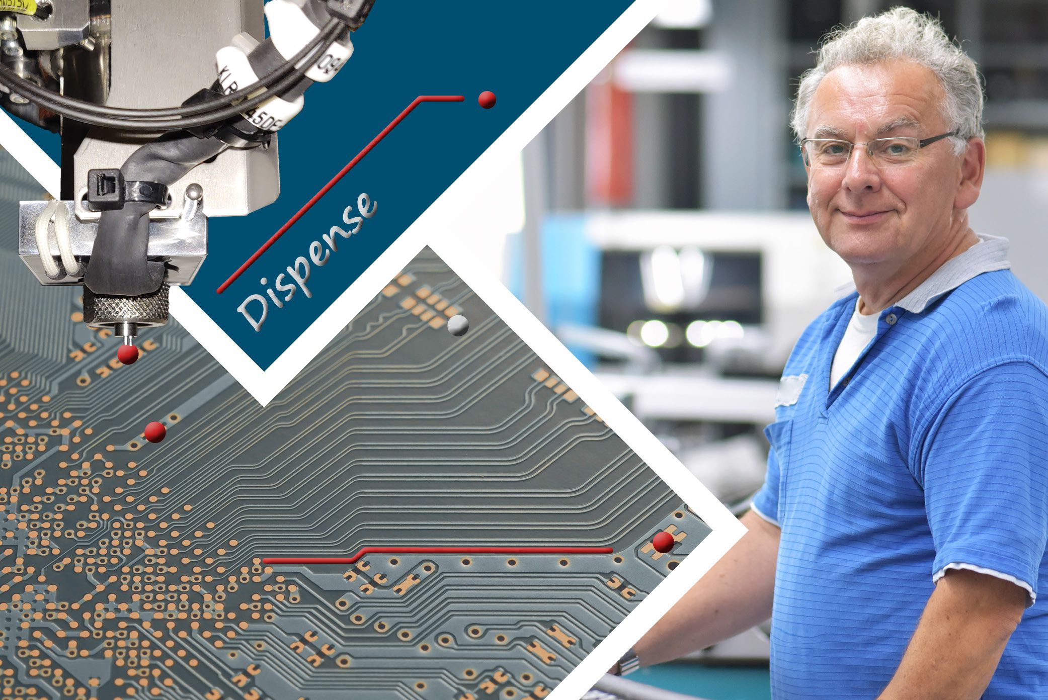 SMT dispensing solder paste with automatic dispenser, SMT dispenser