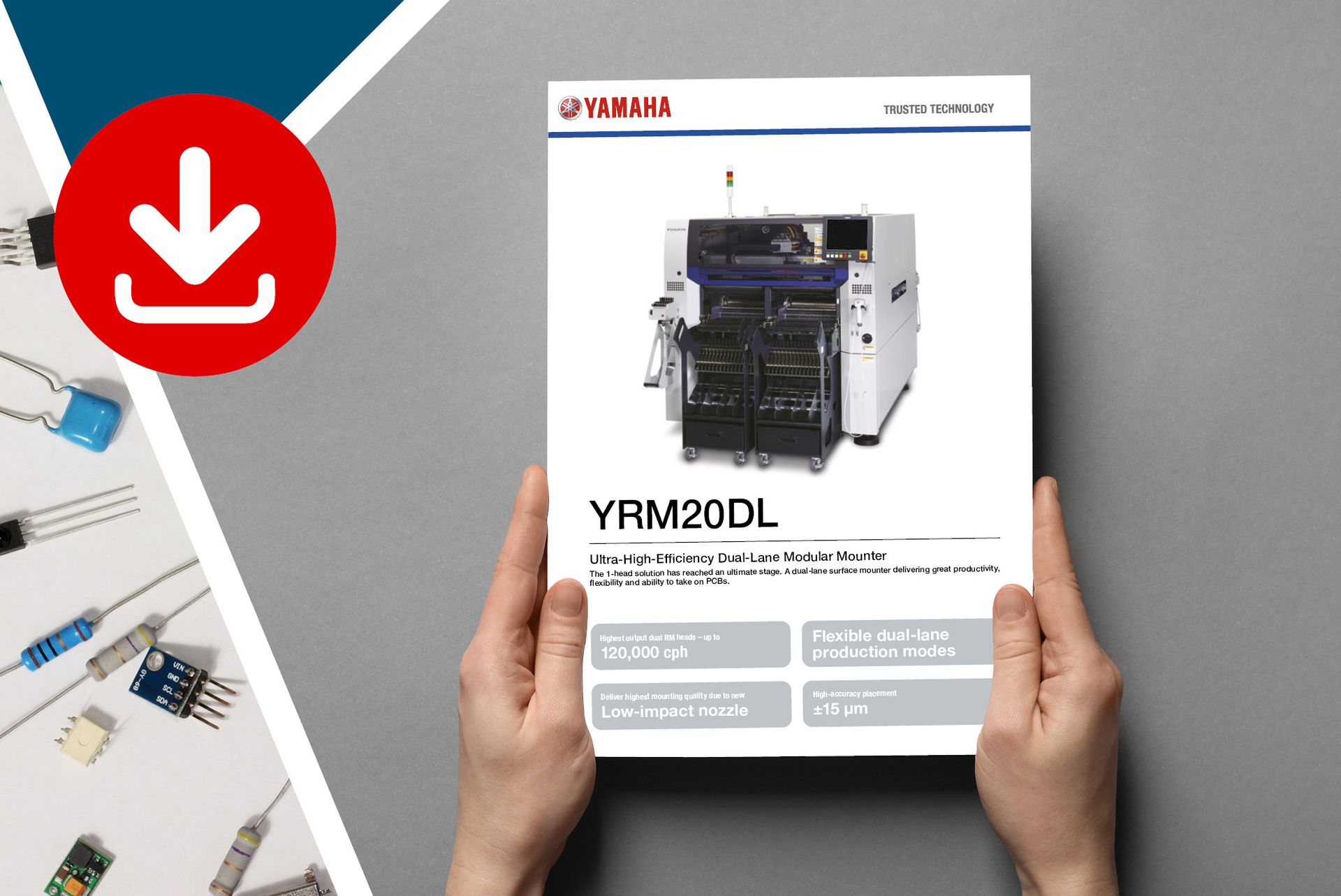 Yamaha YRM20dl dual lane pick and place Yamaha dual lane modular